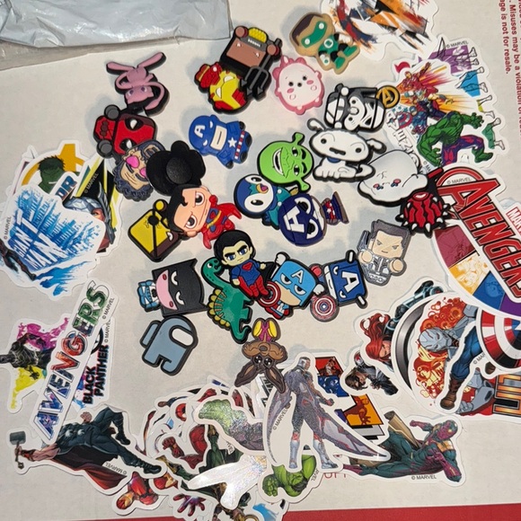 Accessories | Superhero And Cartoon Character Sticker Set And Croc ...